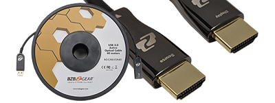 Buy an HDMI Extender, A/V Signals up to 330ft via CAT5e/6/7 or fiber