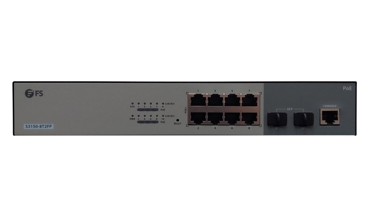 8-Port 1G Ethernet PoE+ Switch, 8 x PoE+ Ports @130W, with 2 x 1Gb SFP ...