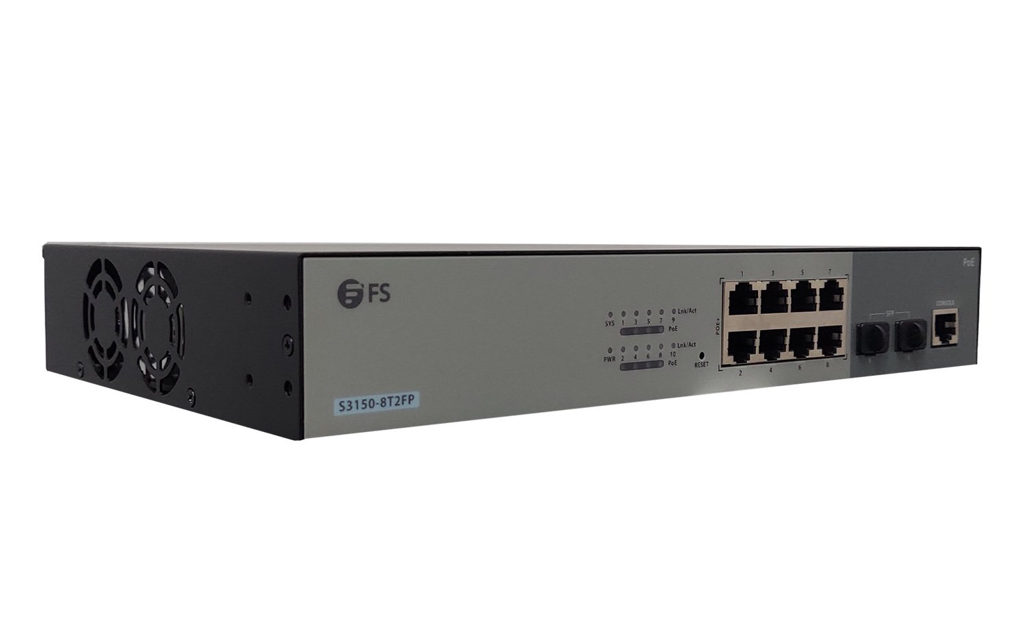 8-Port 1G Ethernet PoE+ Switch, 8 x PoE+ Ports @130W, with 2 x 1Gb SFP ...