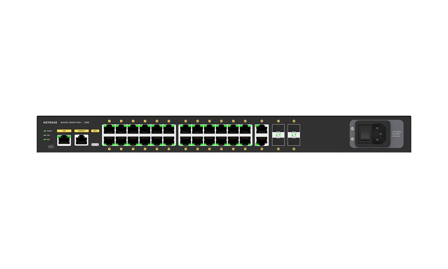NET-M4250-26G4F-PoE+PC NETGEAR AV LINE 24X1G PoE+ Managed Switch