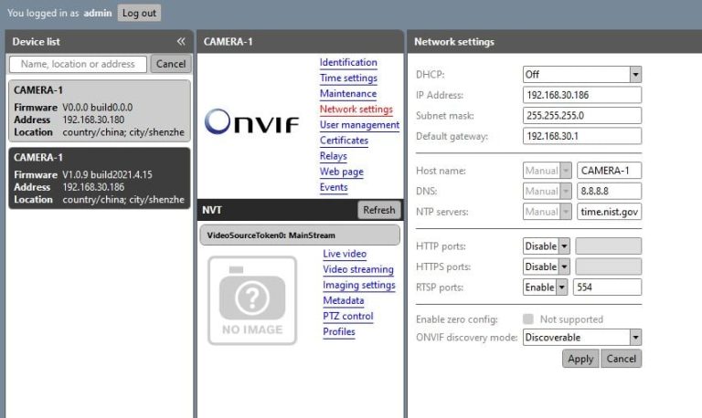 How to locate PTZ camera IP address